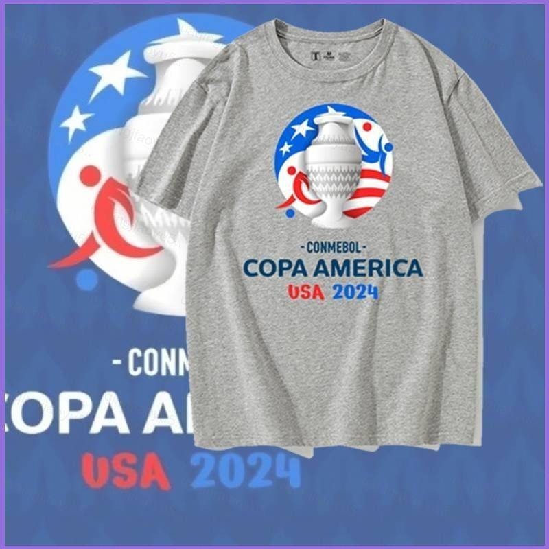 NEW !! 5 Colors T-Shirt Conmebol Copa America USA 2024 Stretch Seasons ...