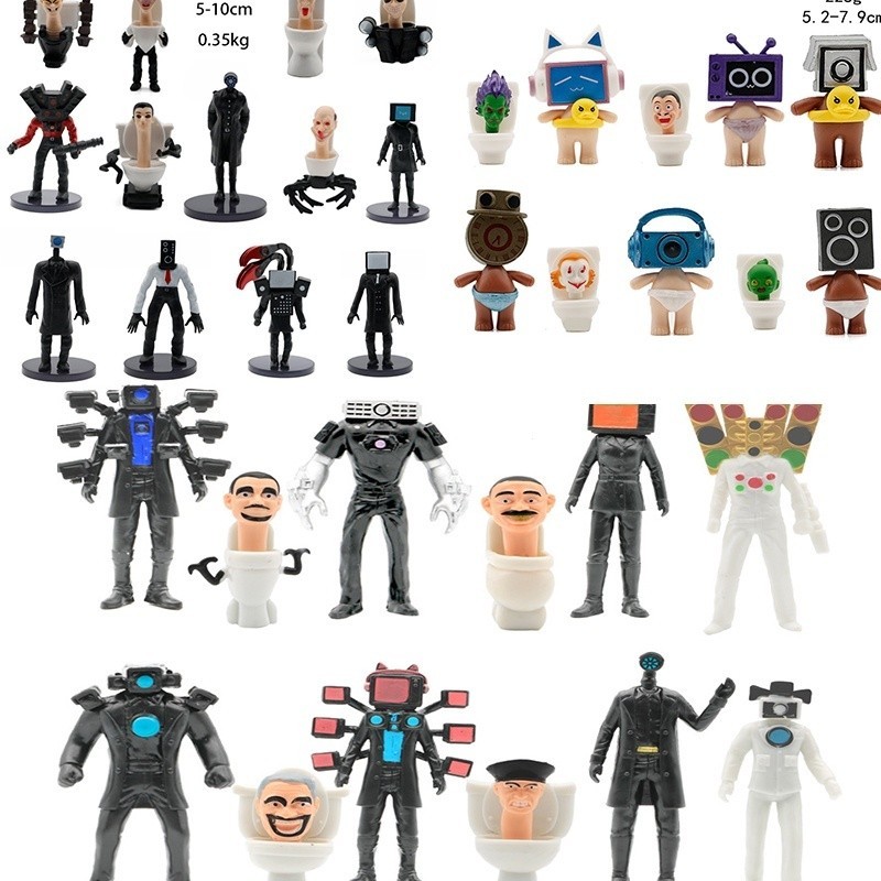 Skibidi Toilet Cameraman Prank Game Action Figure Speakerman TV Man ...