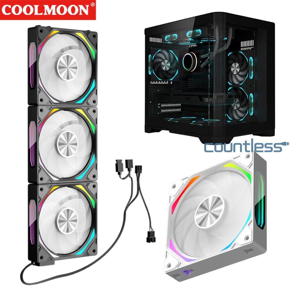 COOLMOON ORION-3 120mm Cooling Fan Silent 5V ARGB 3PIN Light Effect ...