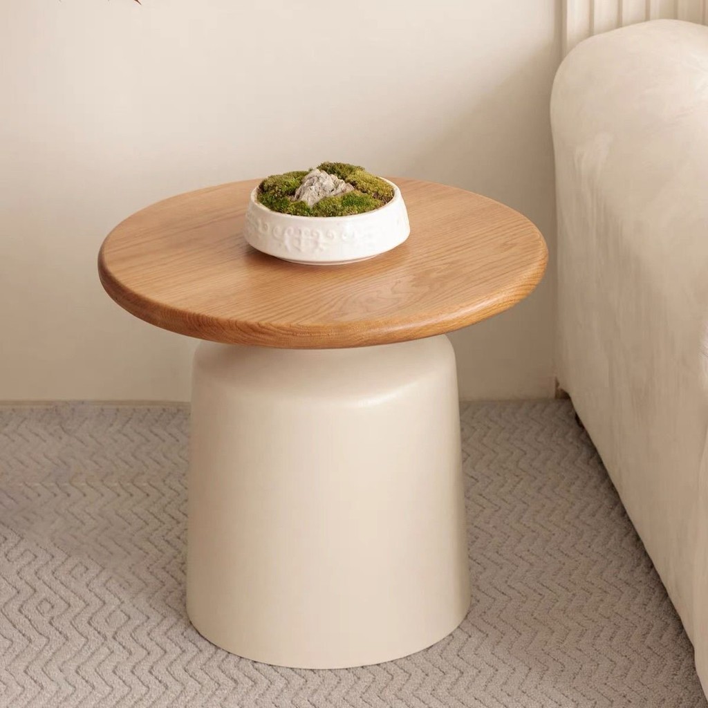 Cream Tea Table Bedside Table Living Room Small Household Simple Iron ...