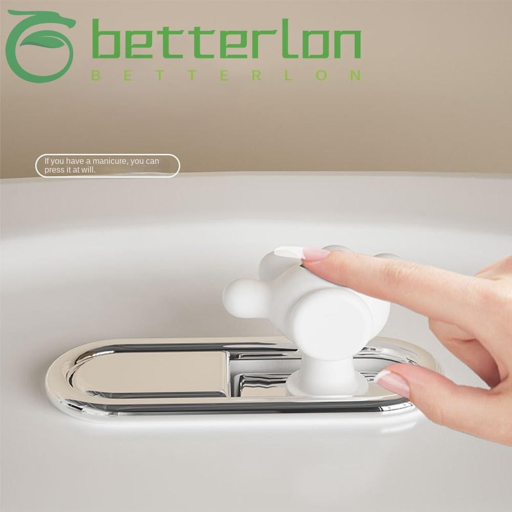 BETTER-LONTIME Toilet Flush Button, Universal PVC Mickey Toilet Press ...