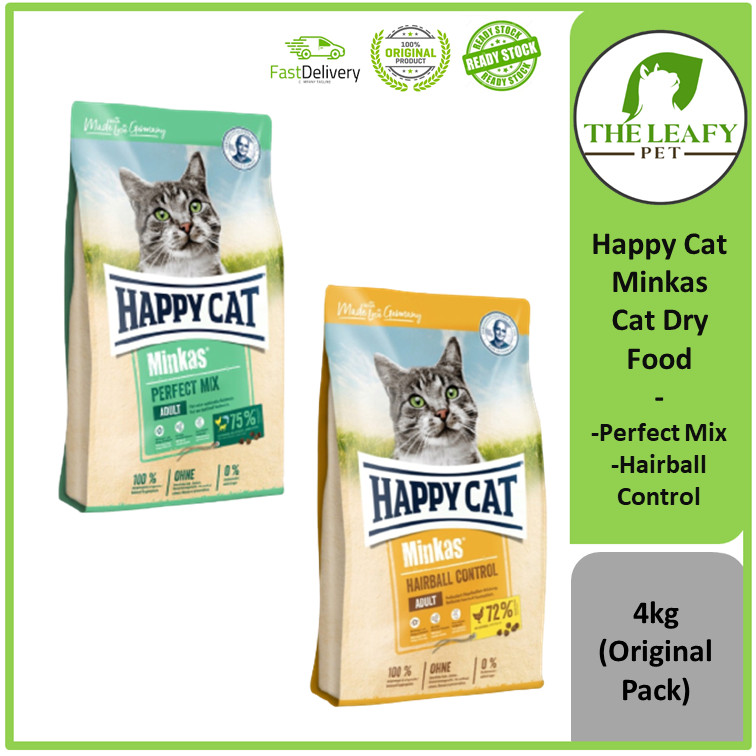 Happy Cat Minkas Cat Dry Food ( Perfect Mix / Hairball Control ) - 4kg ...