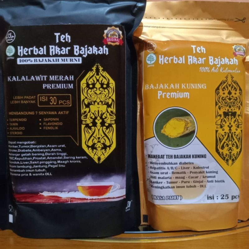 MERAH Bajakah Kalalawit Root Tea Red & Yellow Tea Bags Original From ...