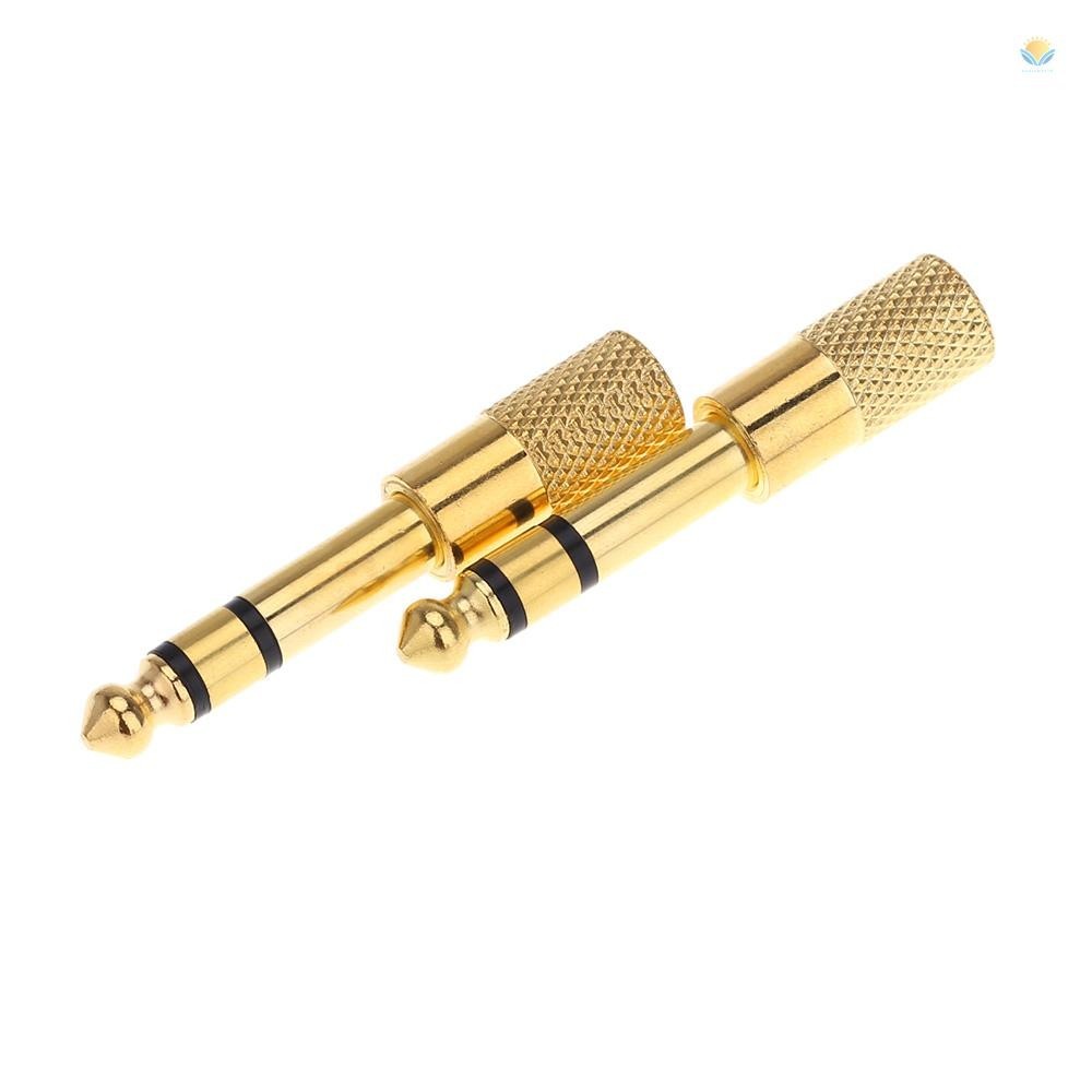 Pair of Audio Jack Adapter Convertor Stereo Plug Socket for Electric ...