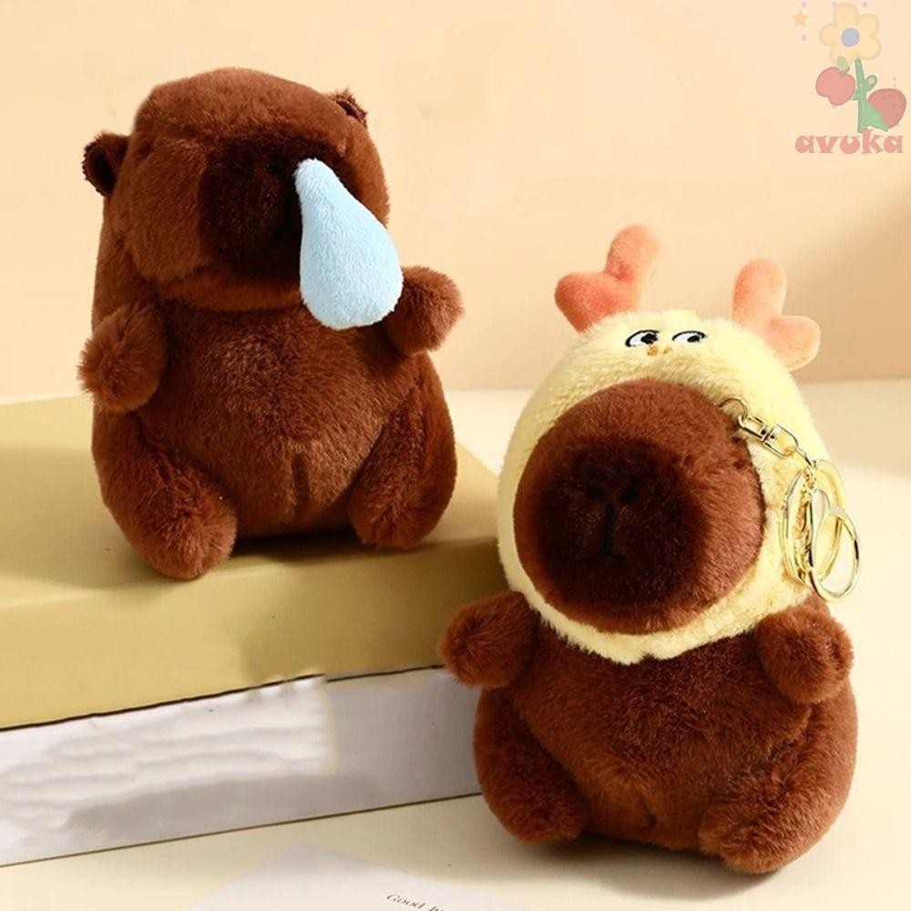AVUKA Capibala plush keychain, Capybara Simulation Capybara Plush Toy ...
