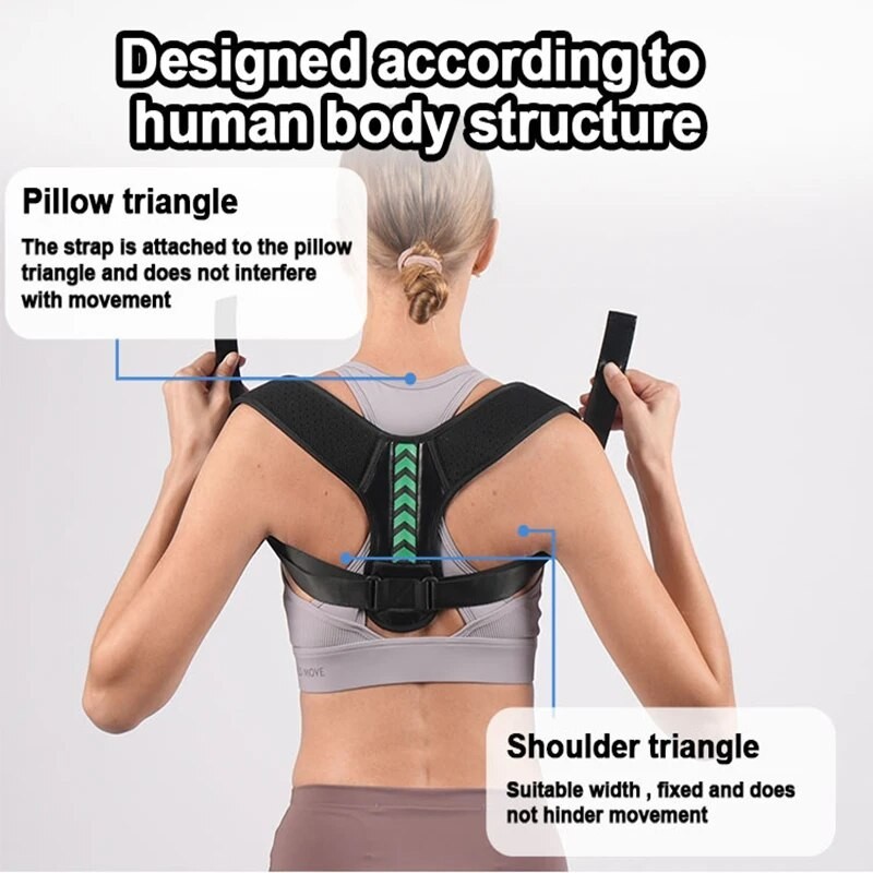 Posture Corrector Unisex Upper Back Brace Back Shoulder Neck Pain ...