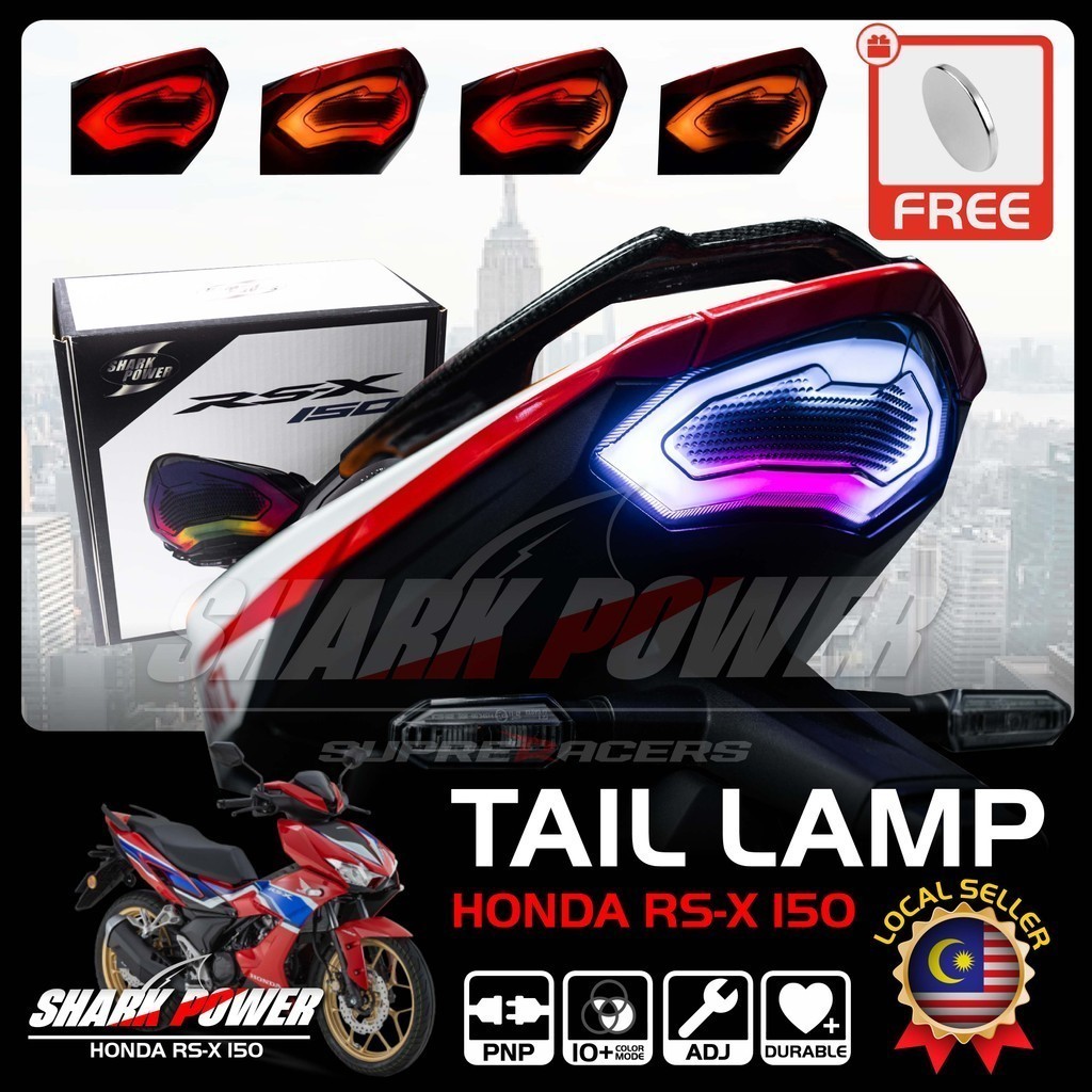 Lampu Belakang Honda RSX RGB LED Tail Lamp Rainbow Runing Light Color ...
