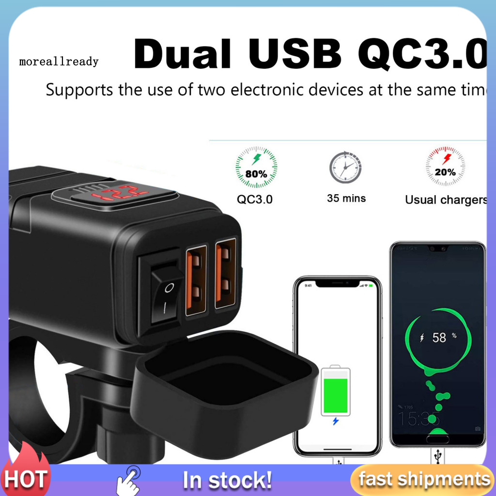 Motorcycle Charger with Dual Usb Ports Motorcycle Charger with ...
