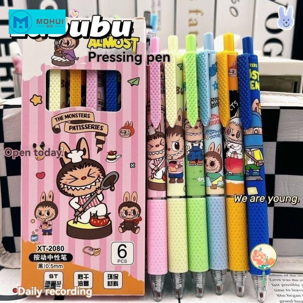 MW Labubu Gel Pens, 0.5mm Cartoon Ballpoint Pen, Kawaii Handwriting ...