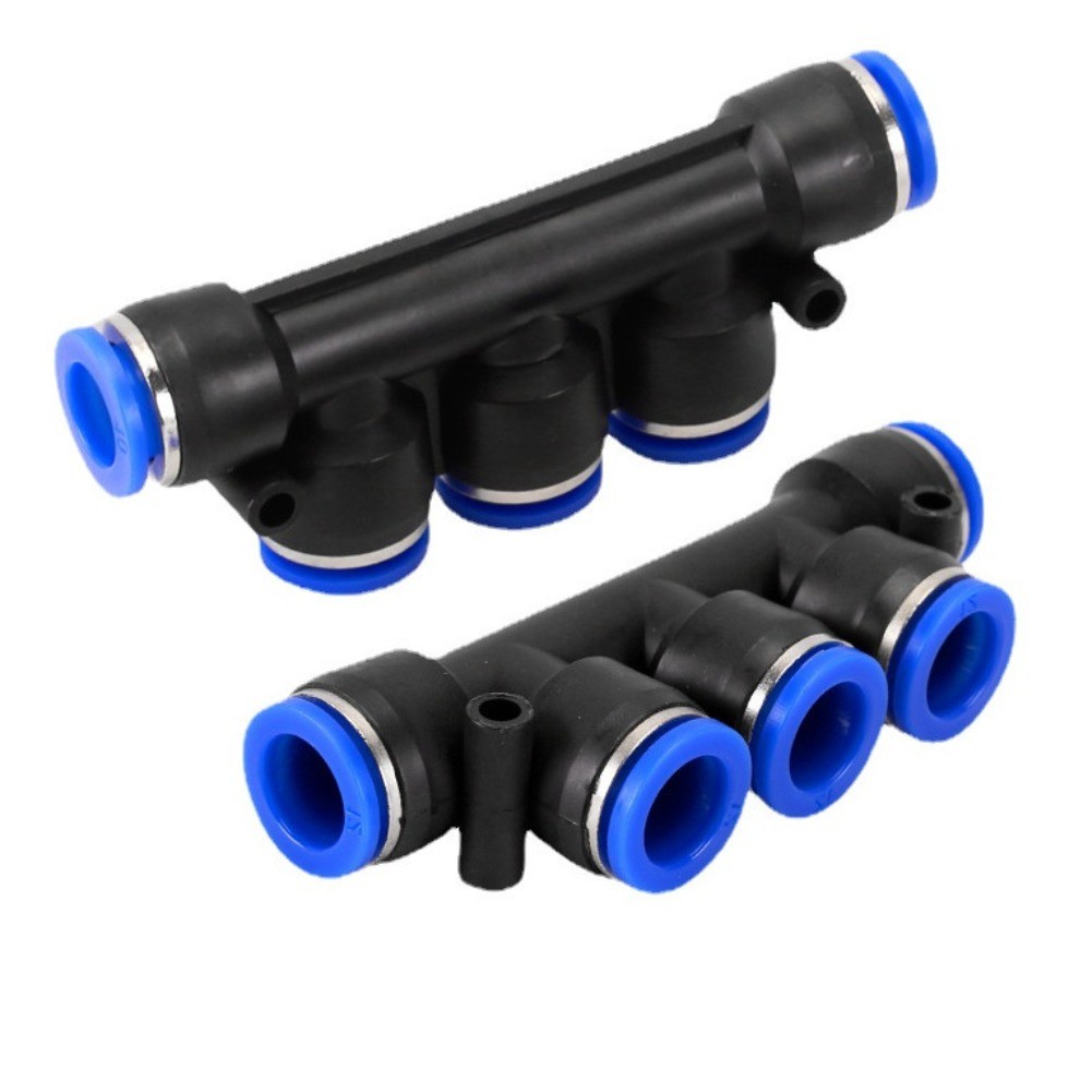 Trachea Quick Connector Pneumatic Five-Way Connector Plastic Quick Plug PK4 6 8 10 12mm ...