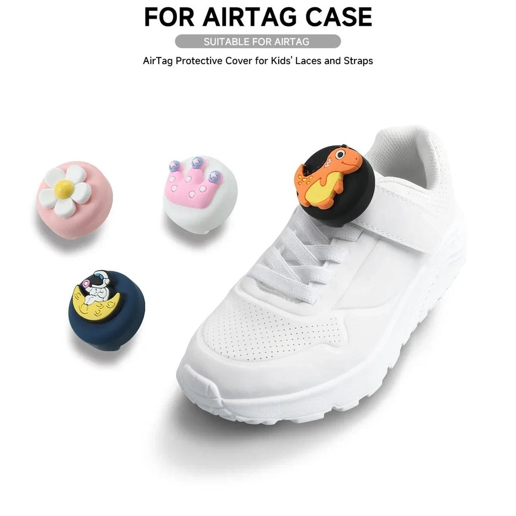 AirTag Holder Case for Kid Shoelaces & Straps Waterproof Silicone GPS ...