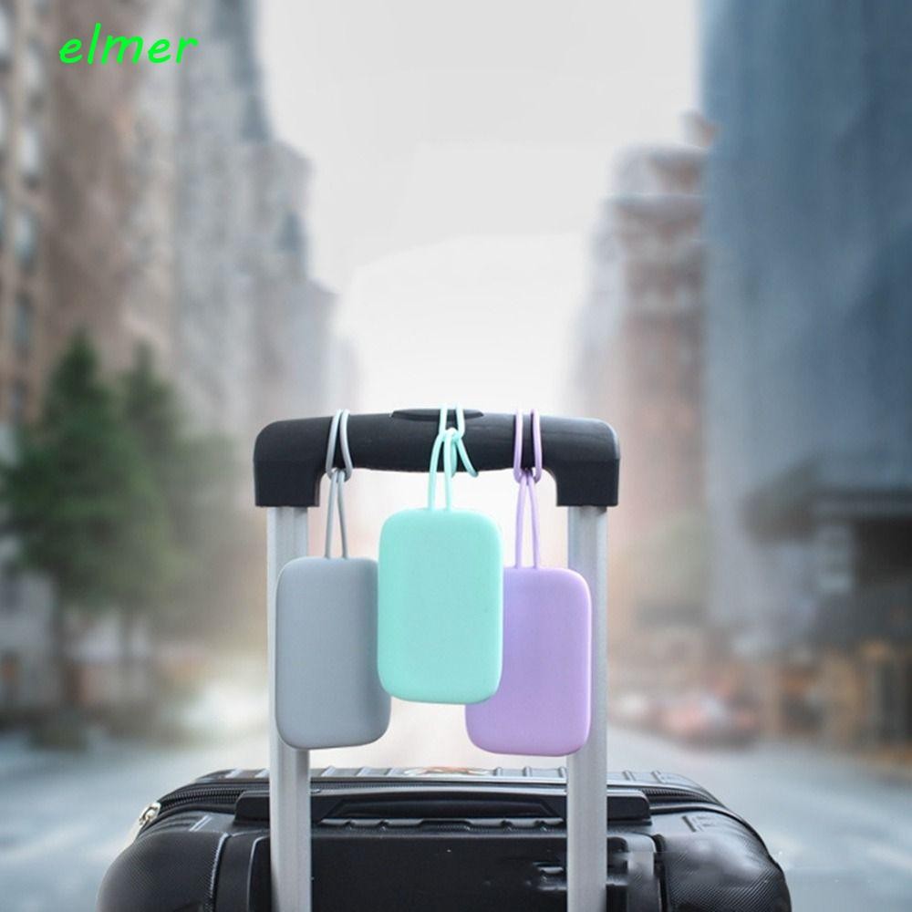 ELMER Silicone Luggage Tag, Name Luggage Tag Boarding Pass Airplane ...