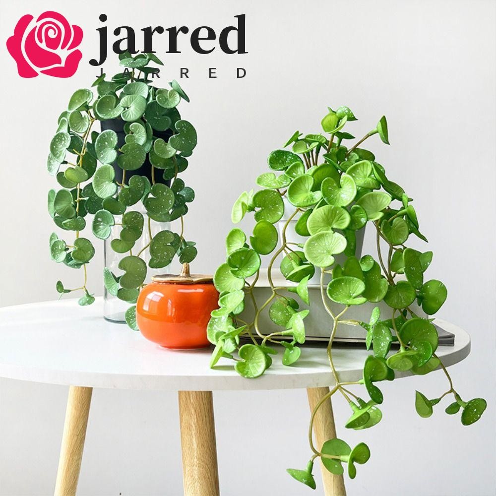 JARRED Artificial Copper Coin Grass Plants, Realistic Handmade Fake Ivy ...