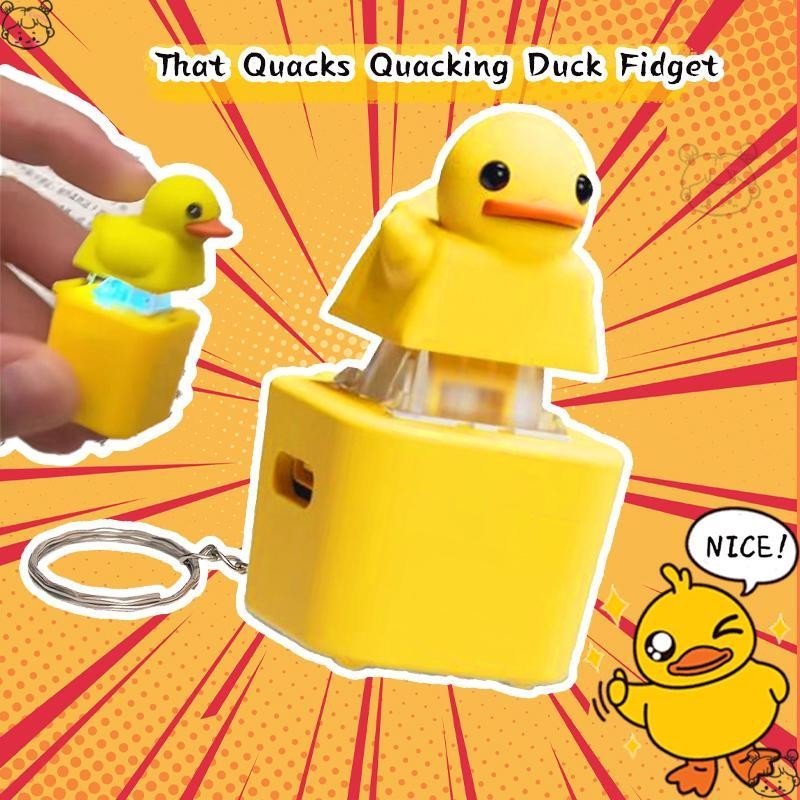 That Quacks Quacking Duck Fidget Duck Key Chain Stress Relief Sensory ...