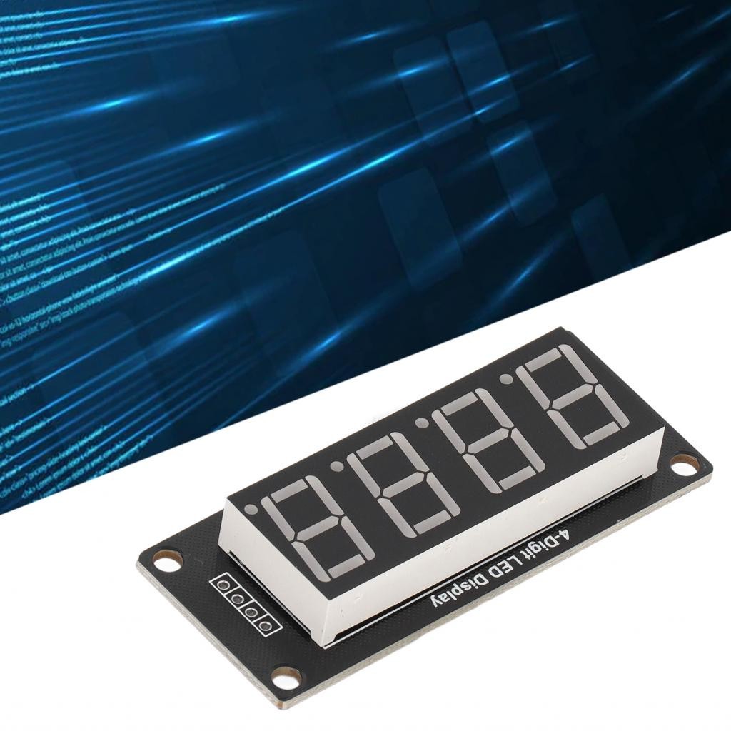 Soxii Digital Tube Display Module 4 Digit 7 Segment Indicator 0.56in LED 2 Pins to I O for ...