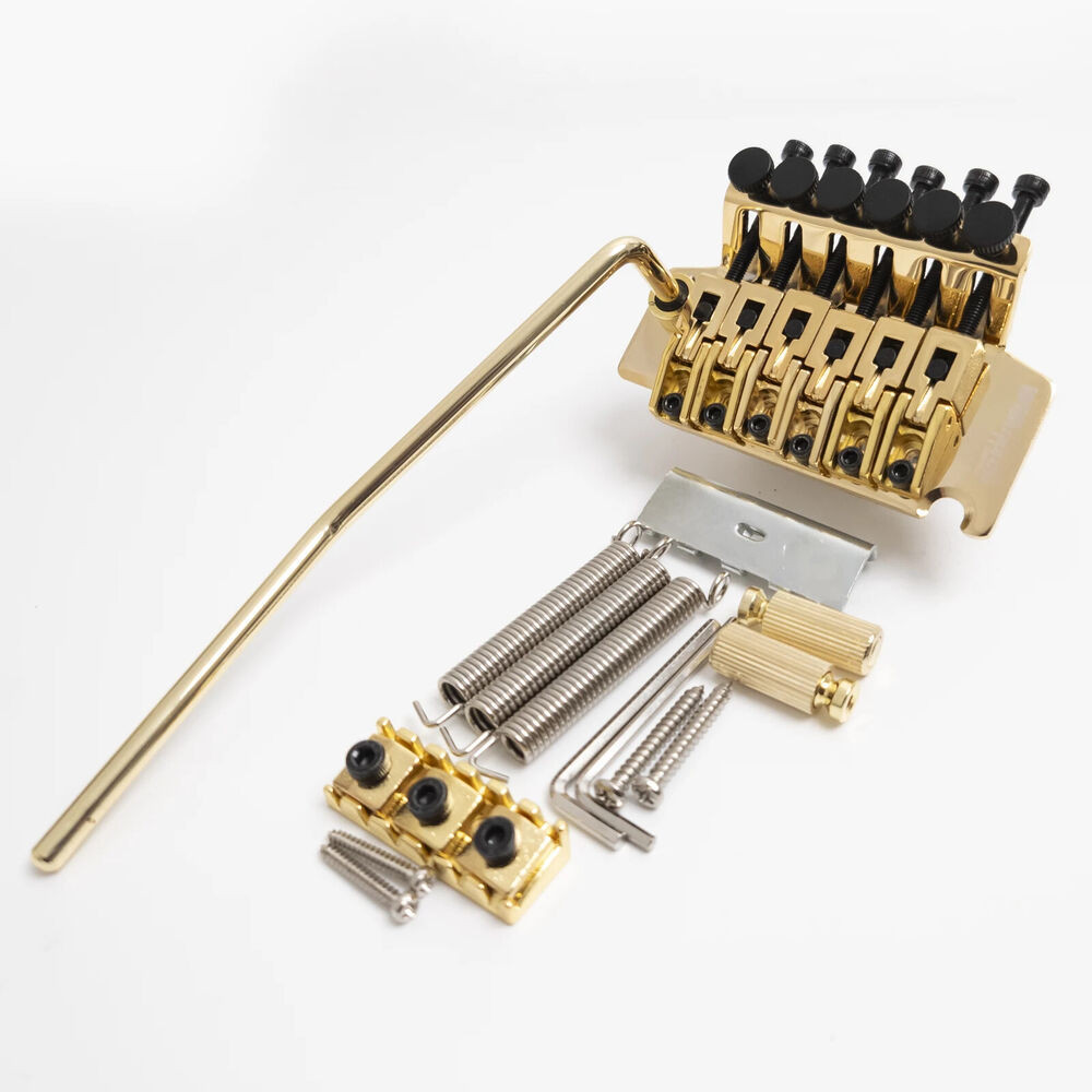 For Floyd Rose Style Guitar Gold Double Lock Tremolo Bridge Wilkinson ...