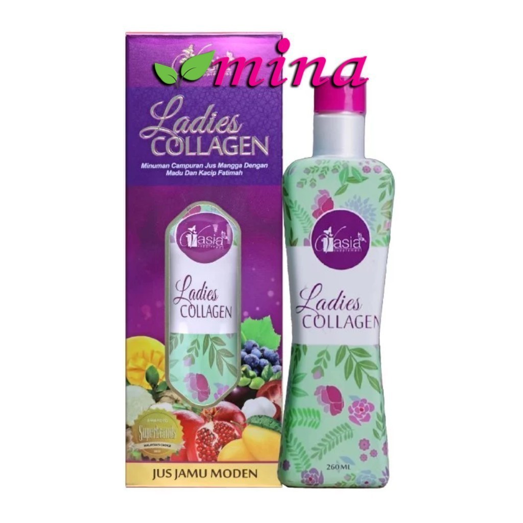 VASIA Jus Ladies Collagen 260ml (BOTOL) 100% HQ Aura One V'Asia Estrak ...