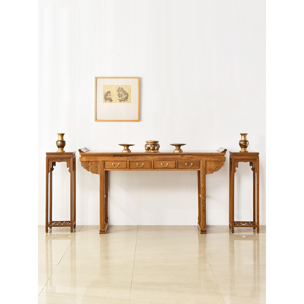 Meja Penawaran Kayu Sayap Ayam Set Meja Lapan Abadi Gaya Cina Kuil ...