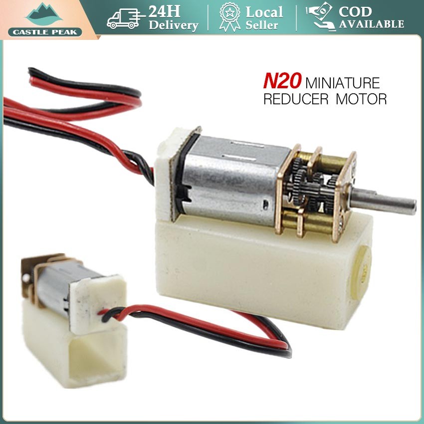 N20 Motor SET + Gearbox 60-80 RPM (3V/6V) - Micro Motor for Robot/Drone ...