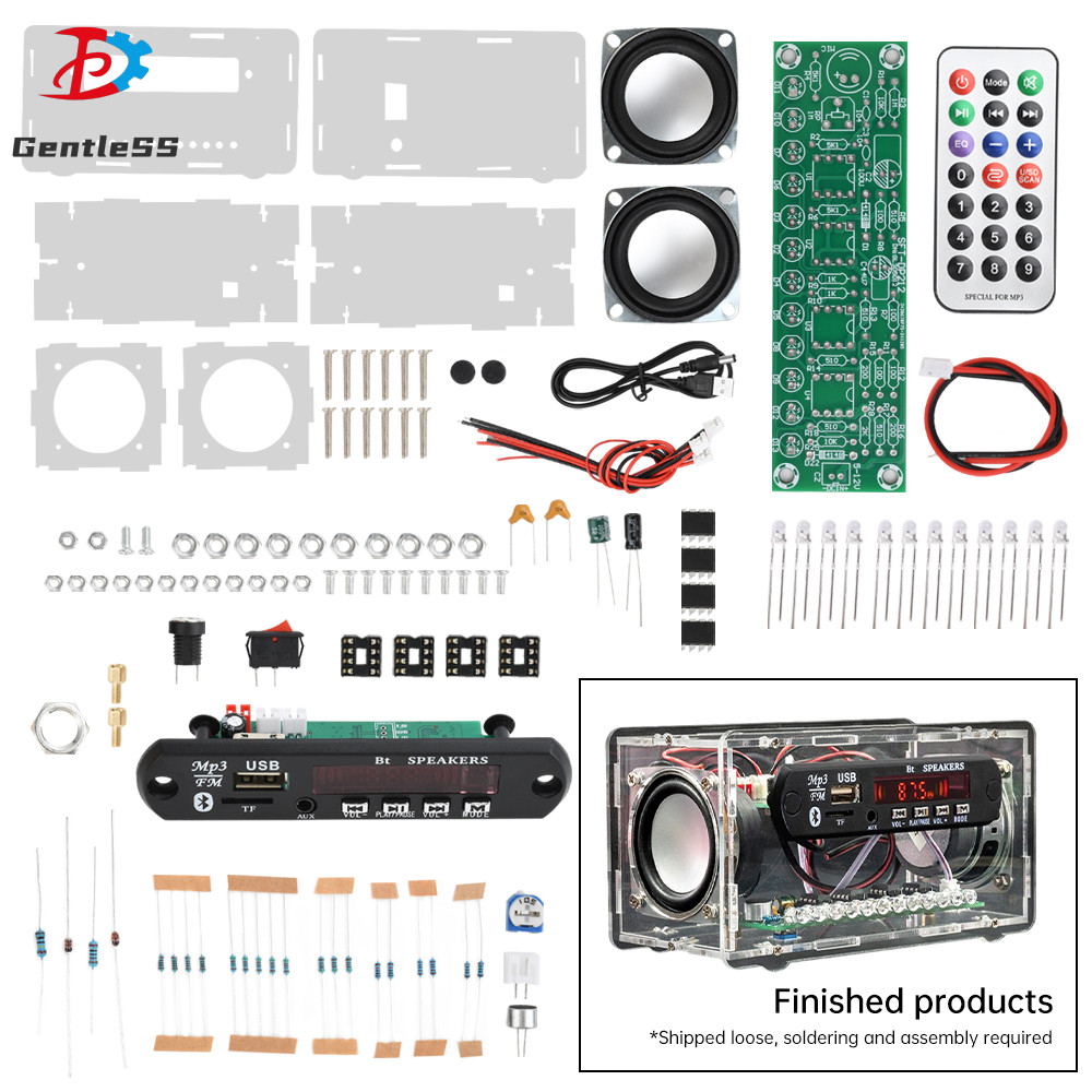 3W*2 FM Radio Parts DIY Bluetooth Speaker Kit Plug-In Card Speaker ...