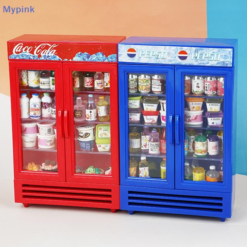 Mypink 1 Piece Freezer Pretend Play Toy 1:12 Doll House Mini Double ...