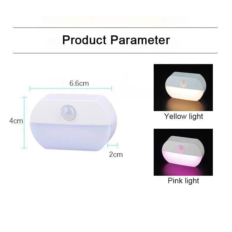 LED Sensor Night Lights 3-6M Sensor Distance AAA Battery Motion Sensor ...