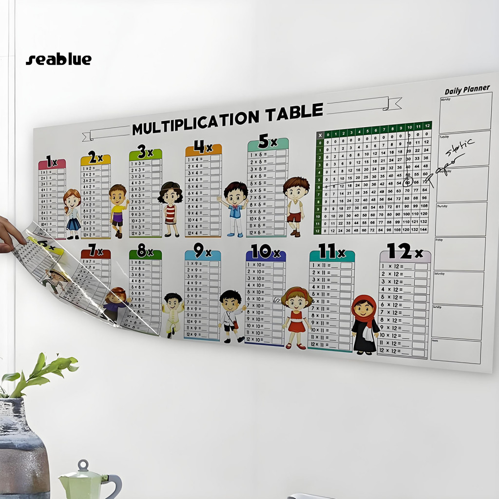[SE] Wall-mounted Math Chart Colorful Multiplication Table Chart for ...