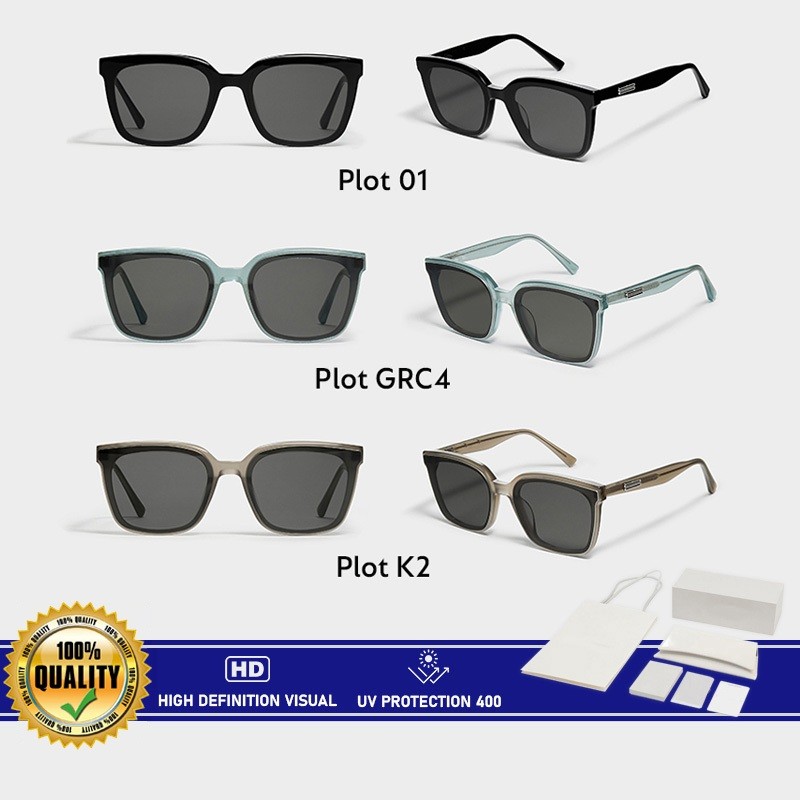 AUTHENTIC GM GENTLE PREMIUM QUALITY PLOT 01 / GRC4 / K2 Korean Sunglasses UNISEX Complete W/ BOX ...