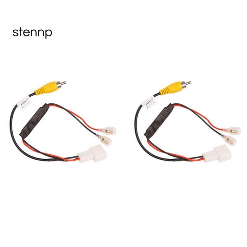 2Pcs 4 Pin Car Reverse Camera Cable Black Reverse Camera Cable Plug ...