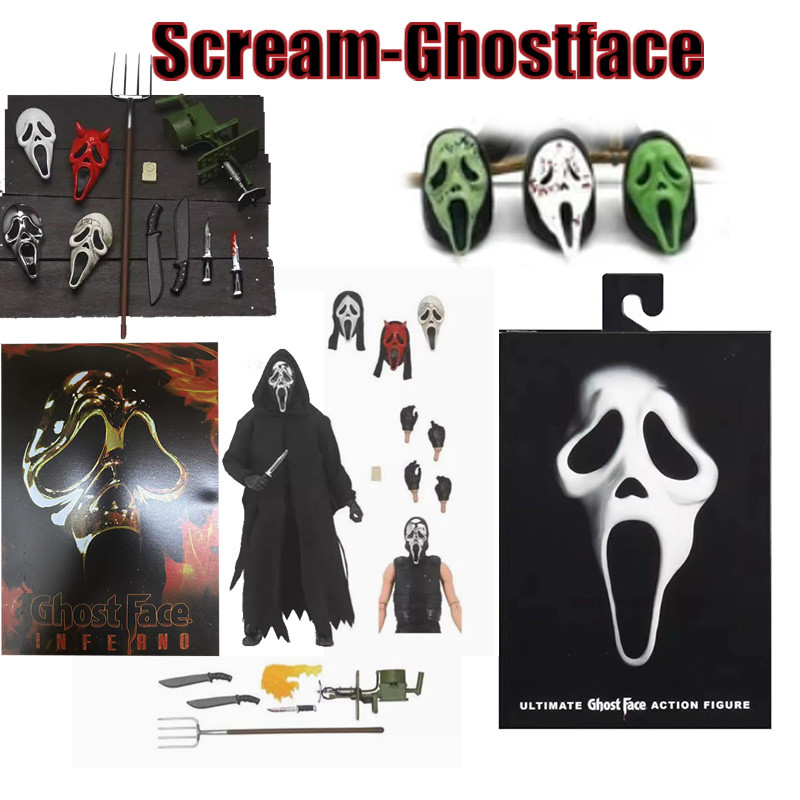 NECA Scream 3 Killer Ghostface Action Figure 7inch Horror Movie ...