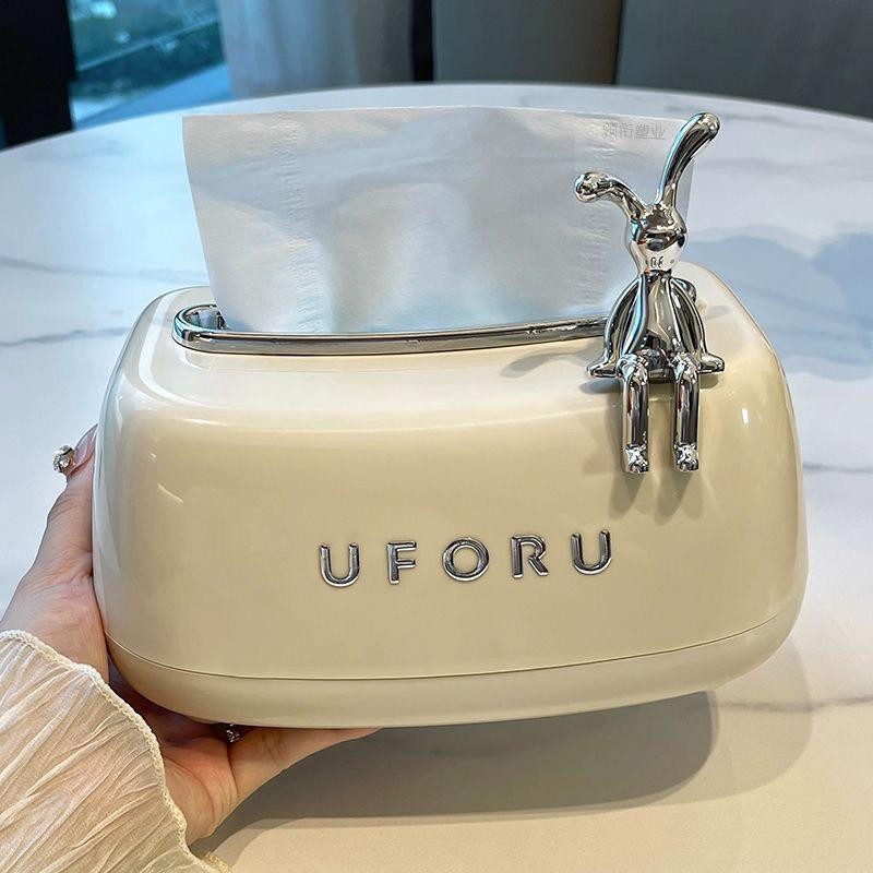 Luxury Tissue Box Cream Rabbit Desktop Tissue Holder Living Room ...