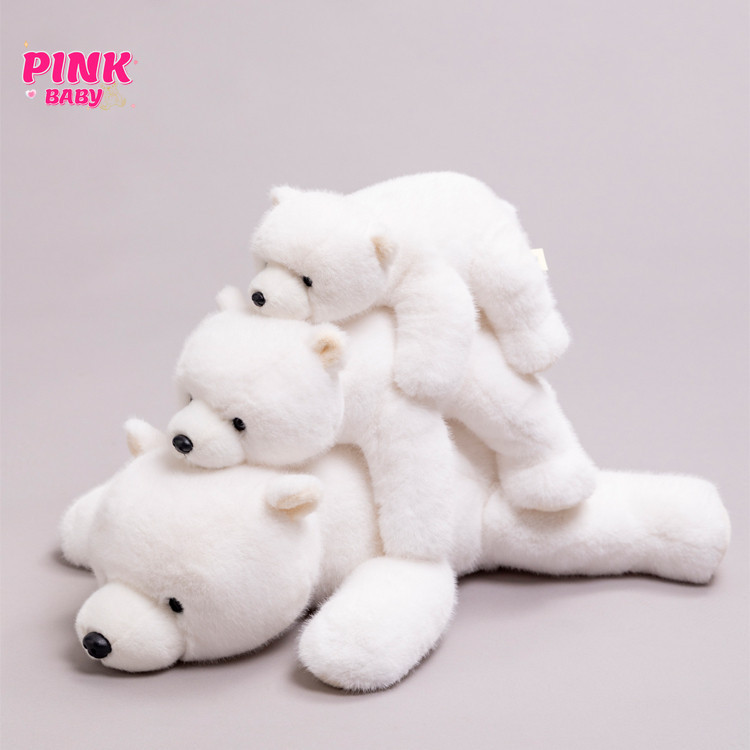 Super Soft Lying Polar Bear Plush Doll Panda Fox Teddy Bear Plush ...