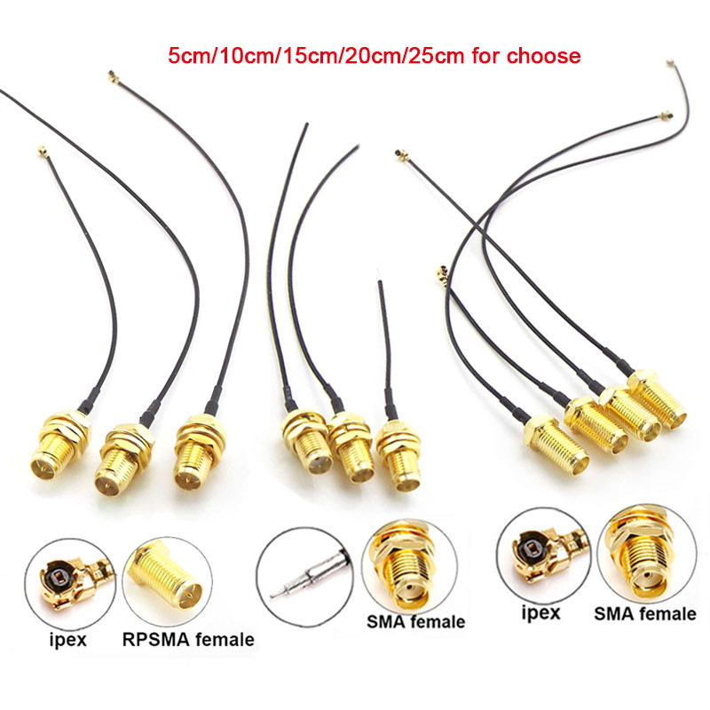RF pigtail Extension Wire SMA female to RP SMA Female to uFL/u.FL/IPX ...