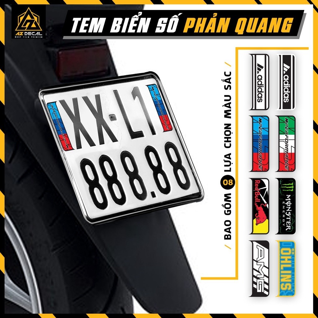 Reflective License Plate Sticker For Motorcycle, Electric Vehicle, Car ...