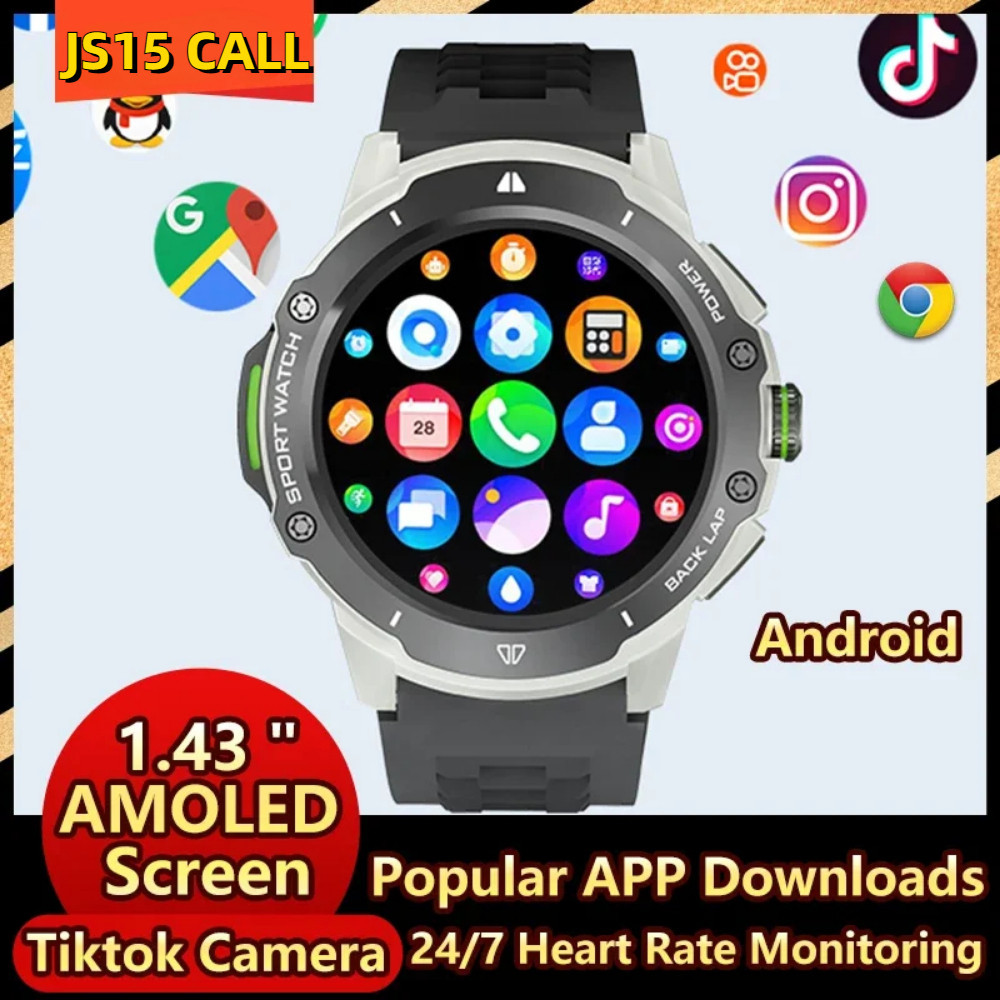 Android Smartwatch Camera JS15 CALL SIM Call Precise Positioning Heart Rate Monitoring Popular ...