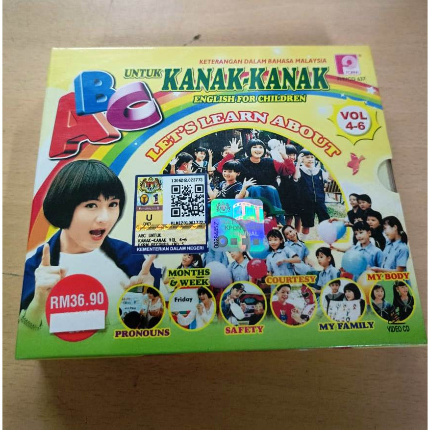 ABC Untuk Kanak-Kanak English For Children Vol.4-6 VCD Keterangan Dalam Bahasa Malaysia | Shopee ...