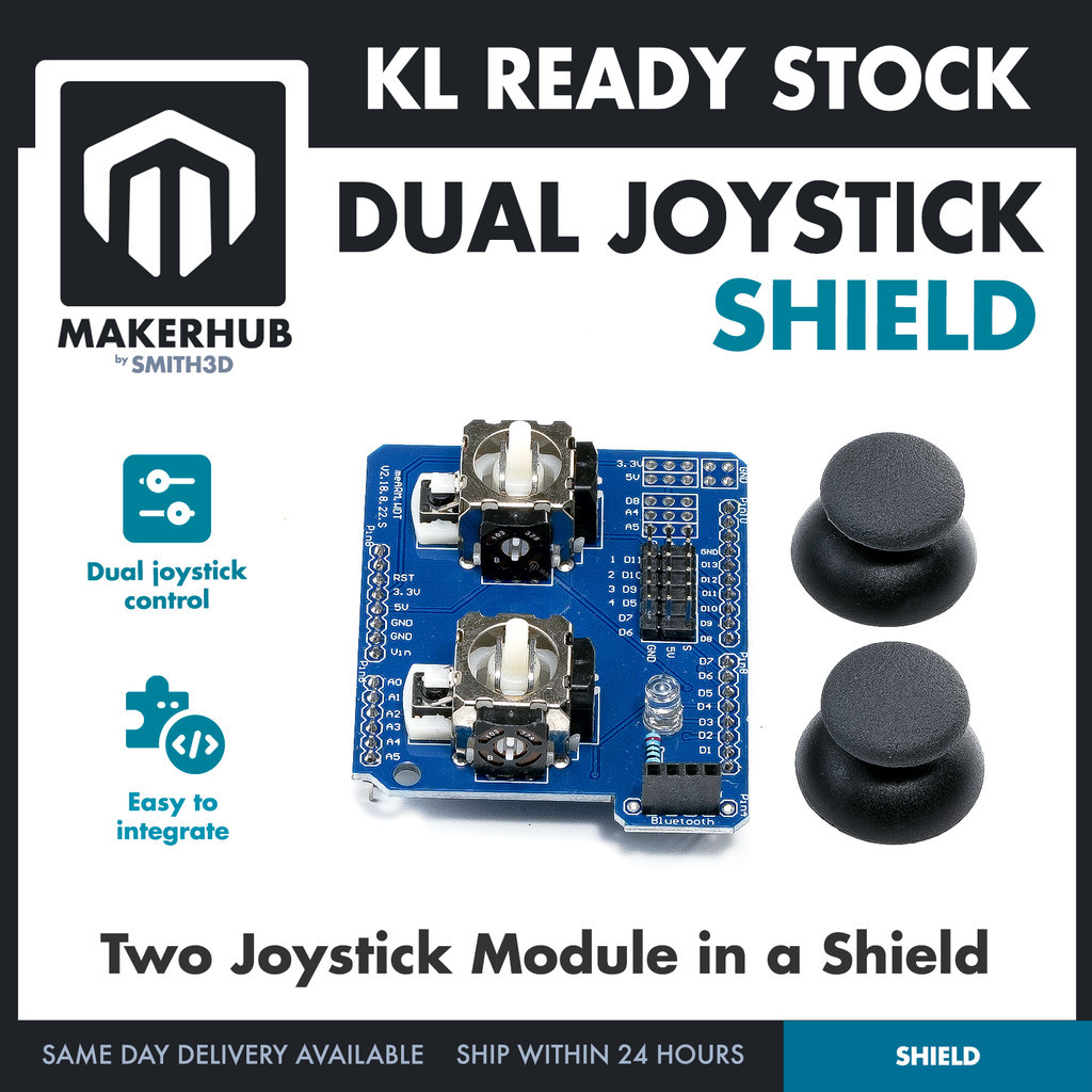 Arduino Dual Joystick Shield X Y Z Axis For Arduino Remote Application | Shopee Malaysia