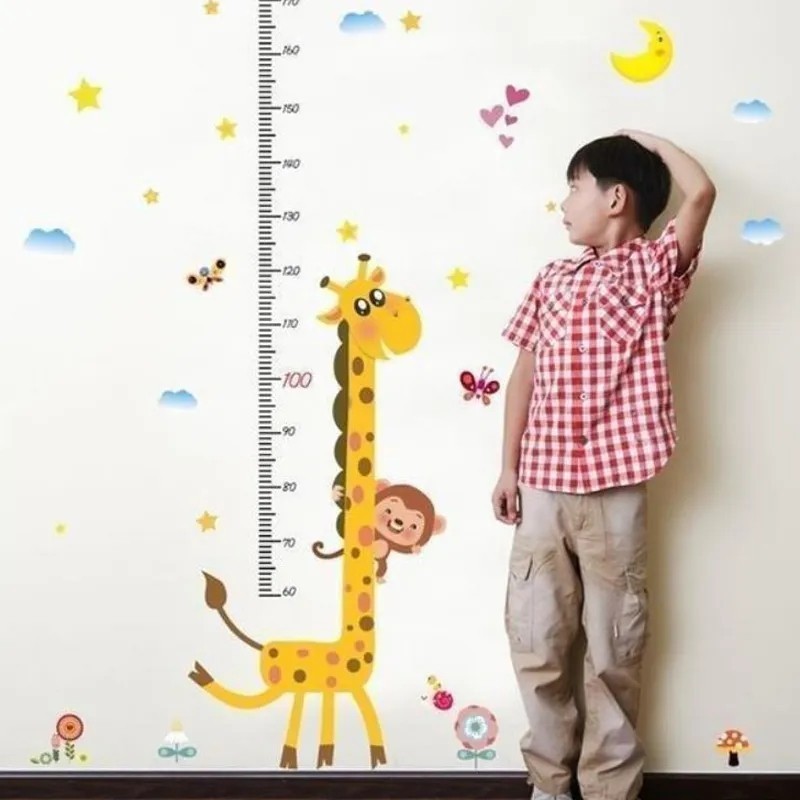 Children Height Measurement Wall Sticker Random Designs Cartoon Kids ...