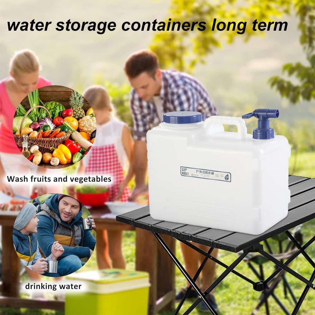 Water Container with Spigot Portable Water Tank Storage Containers 10L ...