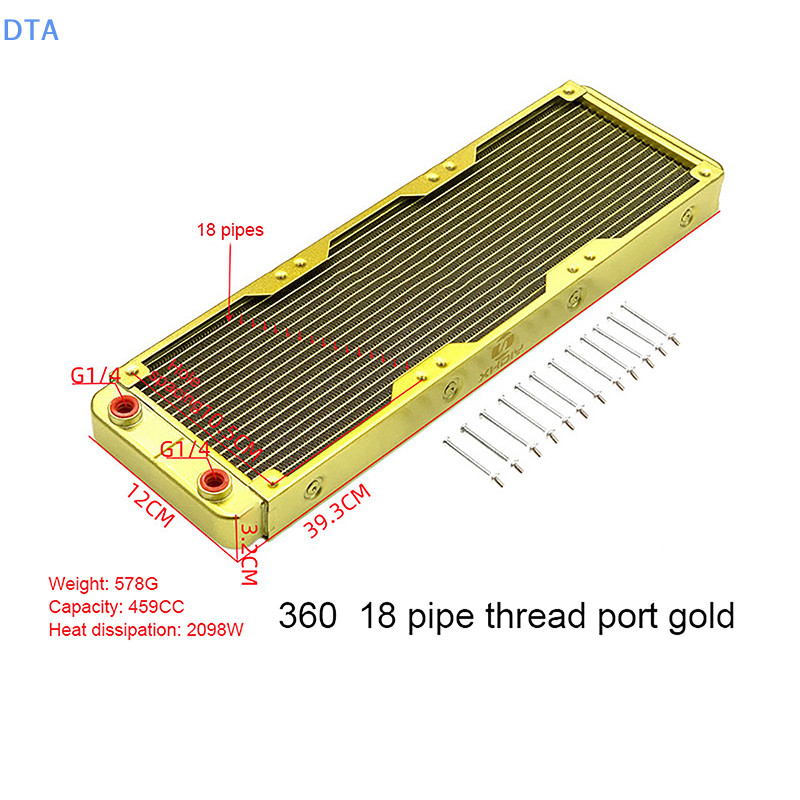 DTA PC Water Cooling Radiator Aluminum For CPU GPU RAM Heatsink ...