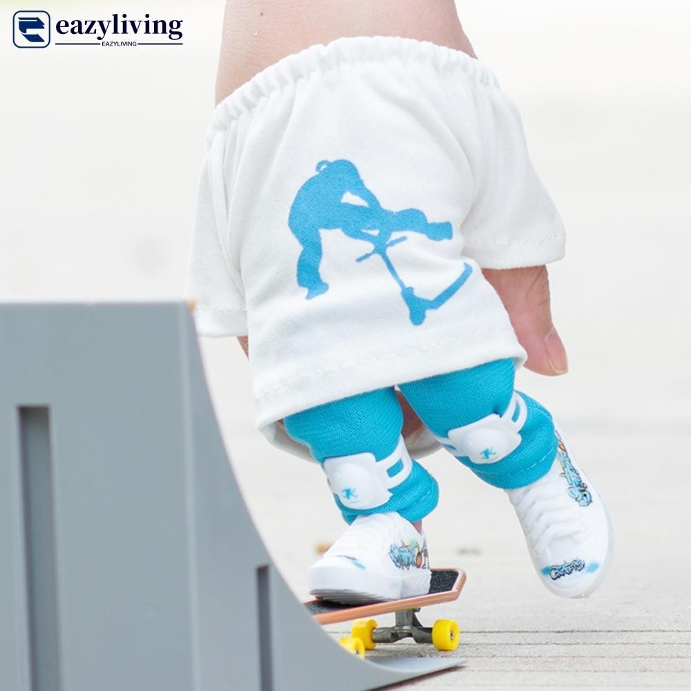 EAZYLIVING Mini Finger Skateboard Set Finger Board with Pants and Shoes ...