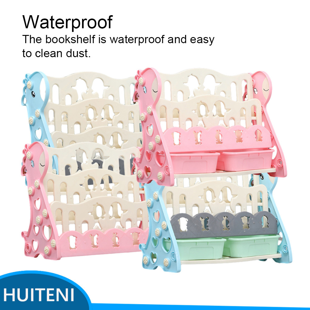 Children Kindergarten Stationery Bookshelf Storage Shelves Racks ...