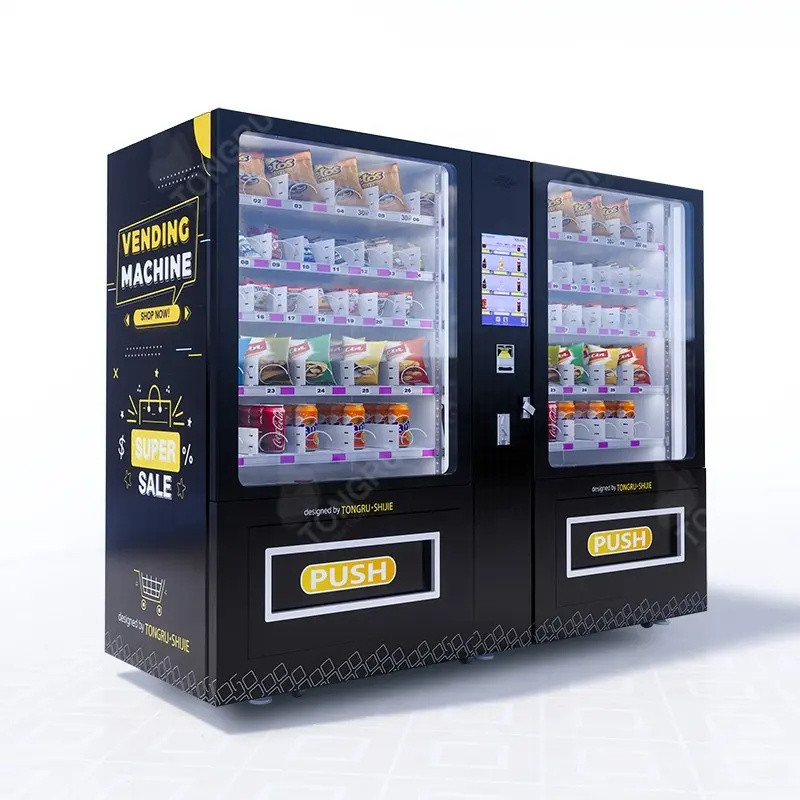 24 Hours Automatic Snacks Drinks Food Water Vending Machine Supermarket ...