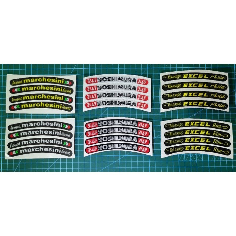 Sticker Rim Cutting Reflective Pantul Marchesini Excel Yoshimura Rim ...