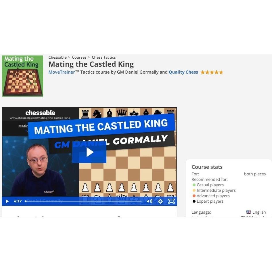 PREMIUM !! CHESS VIDEO | Mating the Castled King by GM Daniel Gormally ...