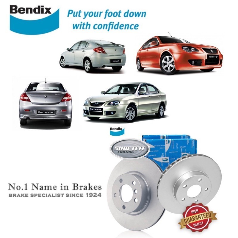 Original Bendix Swiftfit BR9550 Rear Disc Rotor - Proton Gen 2/ Persona ...