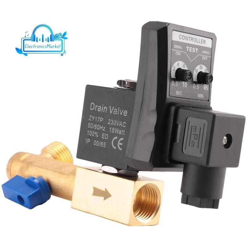 G1/2 DN15 230V Automatic Timed Water Tank Electronic Timed Drain Valve ...