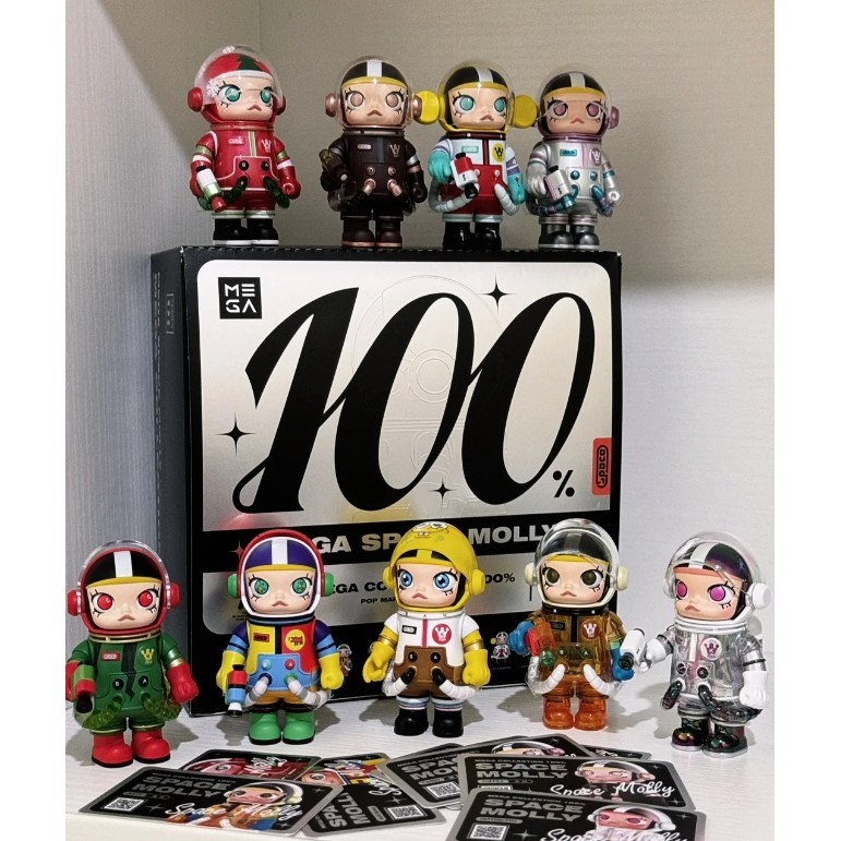 Genuine Pop Mart MEGA COLLECTION 100% SPACE MOLLY Series 1 Figure Blind Box Gift | Shopee Malaysia