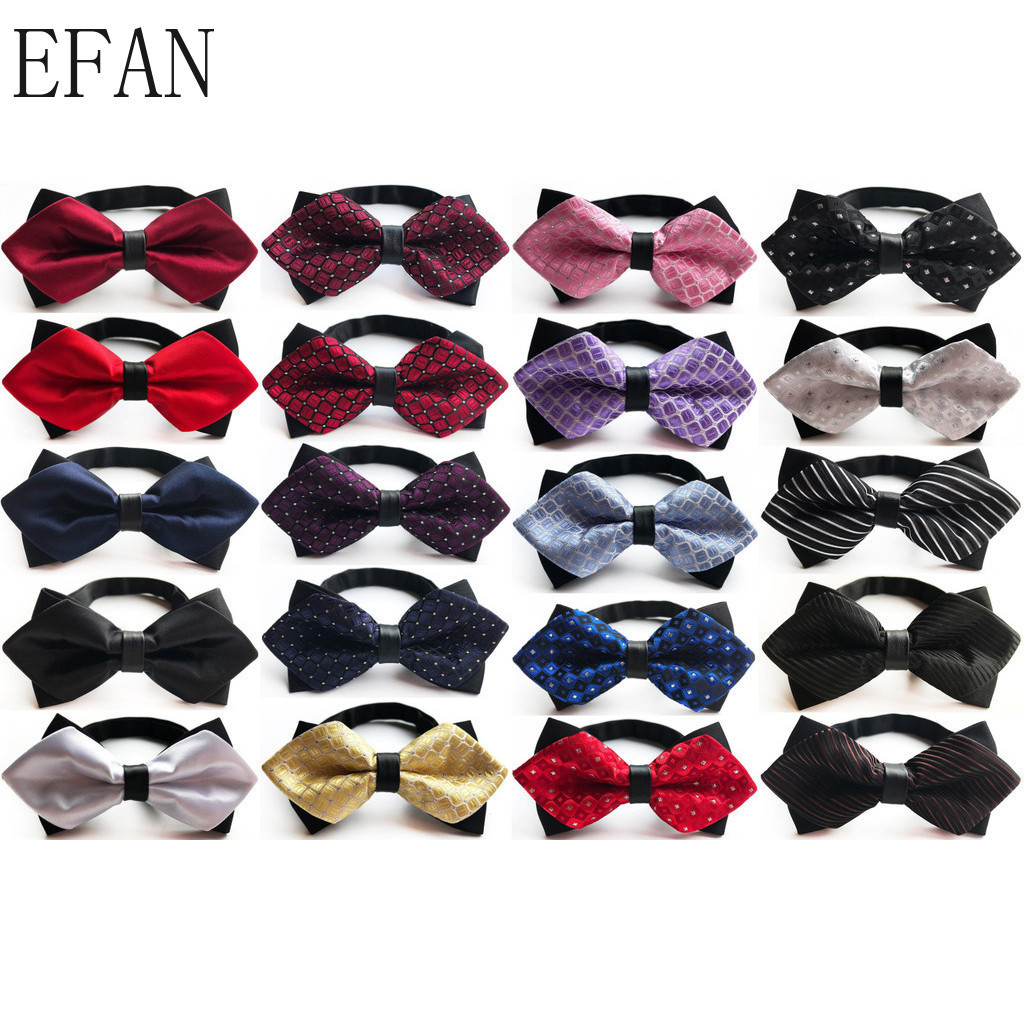 6cm * 12cm Men's Sharp Angle Bowties Adjusted Bows Bowtie Ties Necktie ...