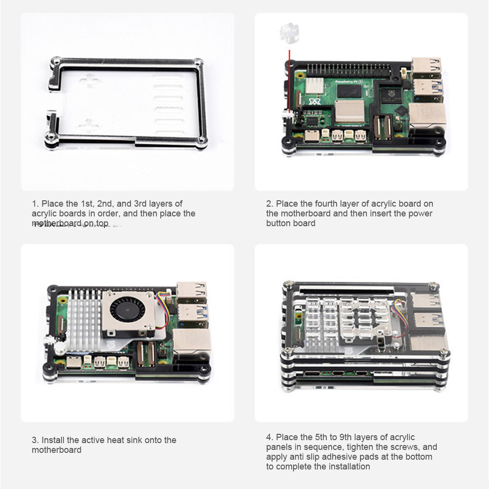 Clear Acrylic Case Support Official Active Cooler 9 Layers Protective ...
